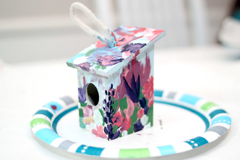 Painting Craft for Kids: Spring Birdhouse - MidKid Mama